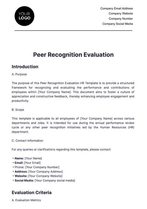 Free Peer Recognition Evaluation Hr Template To Edit Online Free Peer Recognition Evaluation Hr Template To Edit Online