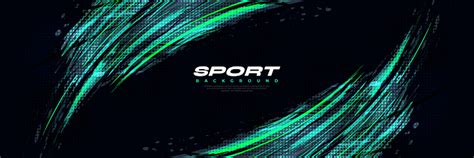 녹색과 파란색 브러시 그림은 검은색 배경에 분리된 하프톤 효과가 있습니다 그런지 스타일의 스포츠 배경 디자인을 위한 스크래치 및