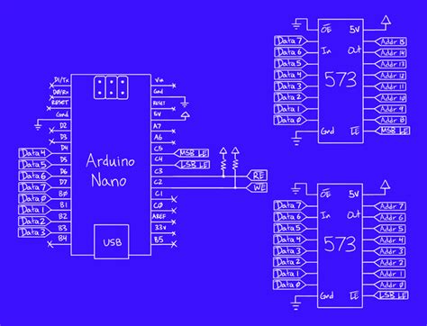 Parallel 28c Eeprom Programmer With Arduino Nano And 74x573 Latches R Pcbporno