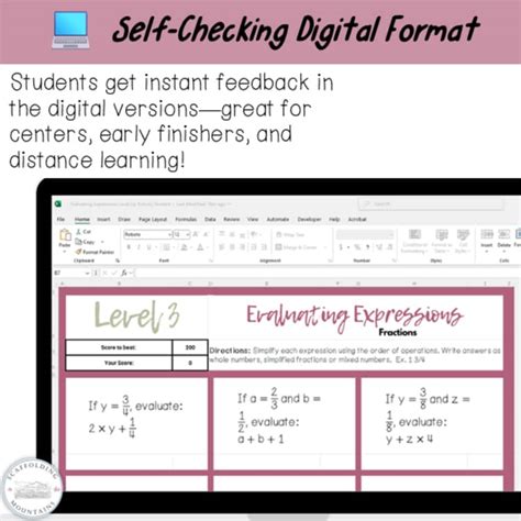 Evaluate Expressions And Order Of Operations Digital Printable Math Activities