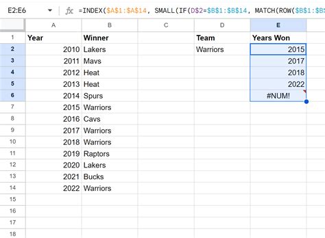 Google Sheets Return Multiple Values Based On Single Criteria