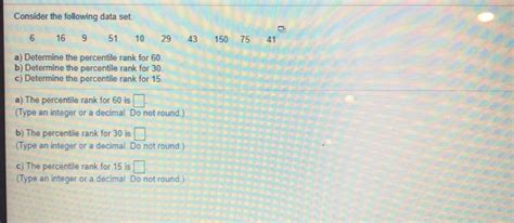 solved consider the following data set 16 9 51 10 29 43 75