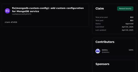 Fix Mongodb Custom Config Add Custom Configuration For Mongodb Service Algora
