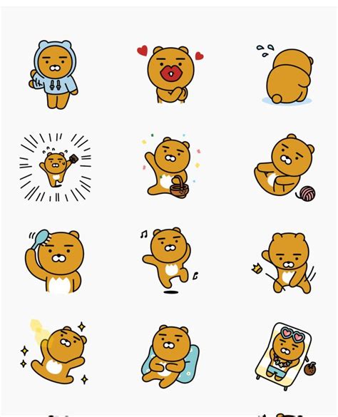 이모션에 있는 Yl님의 핀 카카오프렌즈 캐릭터 일러스트 일러스트레이션