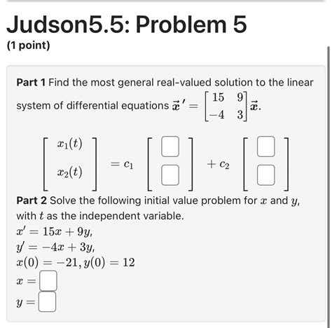 Solved Judson55 Problem 51 ﻿pointpart 1 ﻿find The Most
