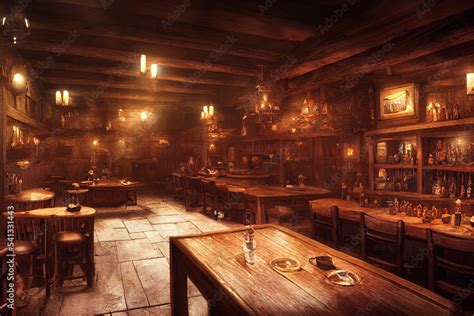Concept Art Illustration Of Medieval Tavern Stock Illustration Adobe