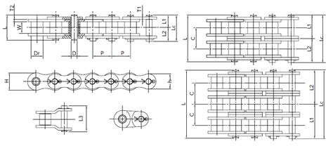 Ansi Cc Shaped Cottered Execution Roller Chain Transdrive