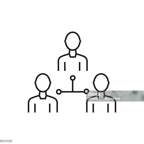 Colleague 라인 아이콘 벡터 일러스트 레이 션입니다 로고 모바일 앱 웹사이트 Ui Ux 기호 기호에 대한 아이콘 디자인 0명에 대한 스톡 벡터 아트 및 기타 이미지