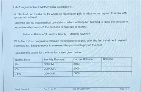 Solved Lab Assignment No 1 Mathematical Calculations Mr