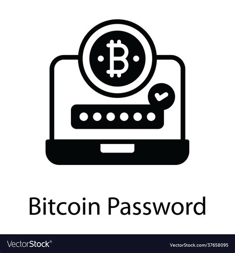 Bitcoin Password Royalty Free Vector Image Vectorstock