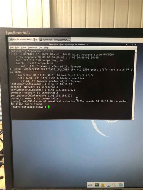 Mesa I E No Board Found LinuxCNC