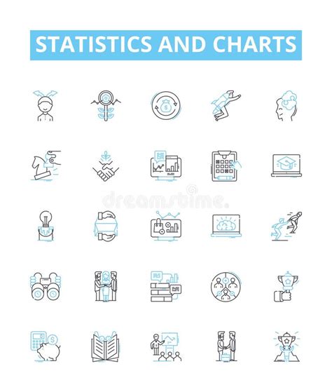 Statistics And Charts Vector Line Icons Set Statistics Charts Graphs Plots Histograms