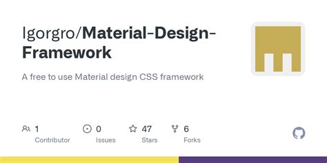Github Igorgro Material Design Framework A Free To Use Material Design Css Framework
