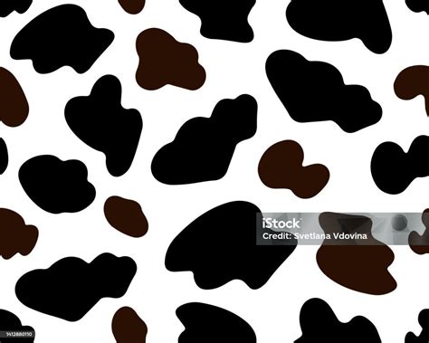 암소 갈색과 검은 색 이음새가 없는 패턴 벽지 직물 포장에 인쇄하는 데 이상적입니다 가죽에 대한 스톡 벡터 아트 및 기타 이미지 가죽 갈색 개 Istock