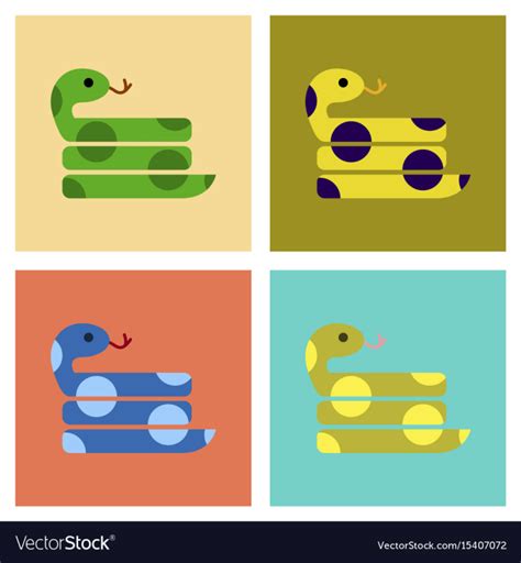 Free Assembly Flat Icons Reptile Snake Vector Image Nohat Cc