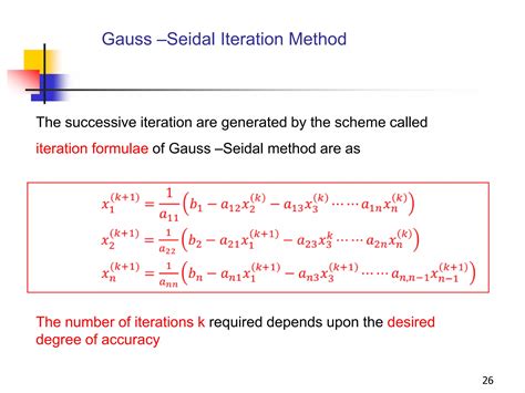 Numerical Methods Iterative Methods Indirect Method Ppt