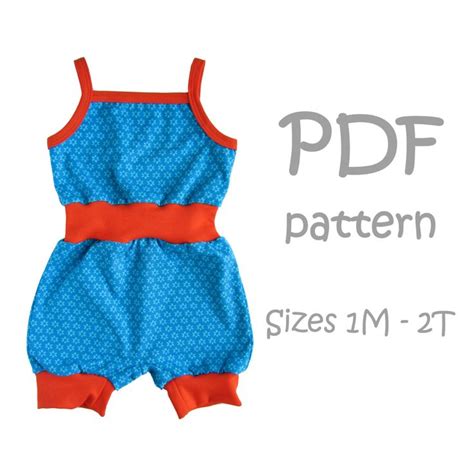 Girl Romper Pattern Pdf Overall Summer Playsuit Pattern Newborn Prop