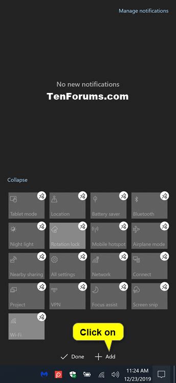 How To Add Or Remove Brightness Slider On Action Center In Windows Tutorials