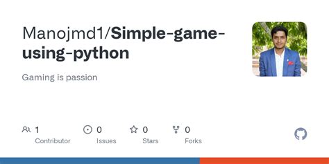 Github Manojmd Simple Game Using Python Gaming Is Passion