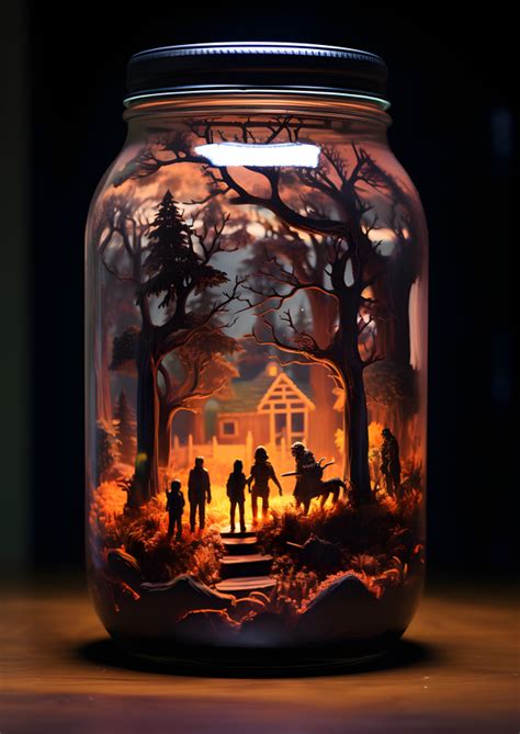 Halloween Scene In A Jam Jar Impossible Images Unique Stock Images