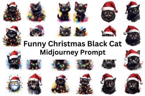 Funny Christmas Black Cat Graphic By Digital Delight · Creative Fabrica