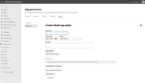 Criar políticas de governação de aplicações Microsoft Defender for Cloud Apps Microsoft Learn