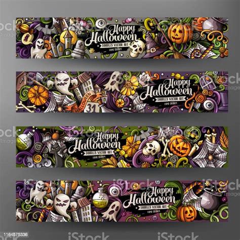 만화 귀여운 다채로운 벡터 손으로 그린 낙서 할로윈 기업 정체성 10월에 대한 스톡 벡터 아트 및 기타 이미지 10월 3