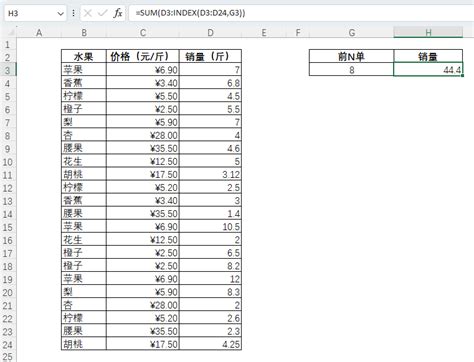 Excel定位求和方法如何对一列数据中前N个数据汇总 知乎