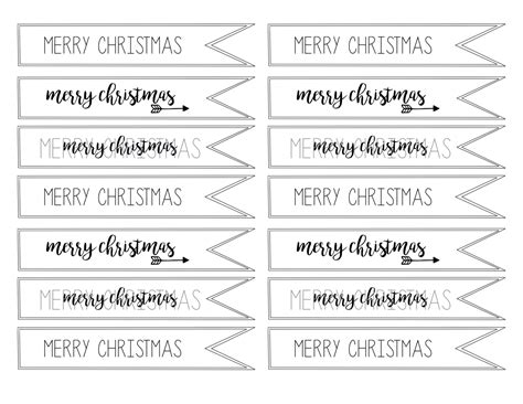 Merry Christmas Tags Printable