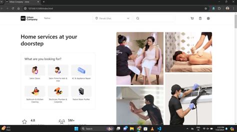 Somnath Deshmukh On Linkedin Urbancompany 3rdproject Html Css