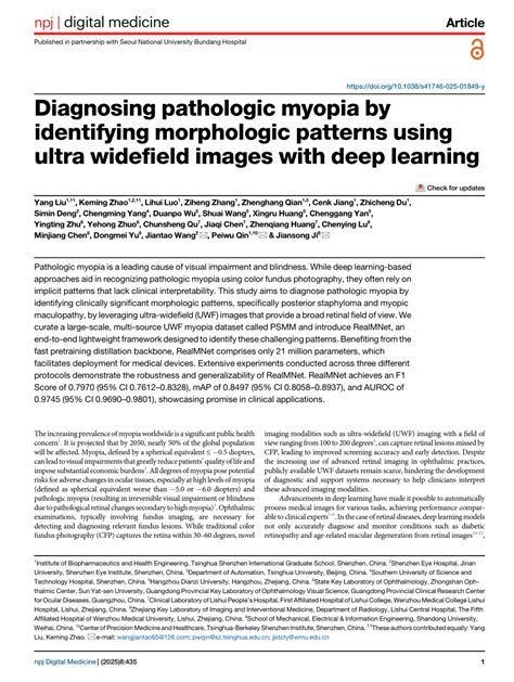Pdf Diagnosing Pathologic Myopia By Identifying Morphologic Patterns Using Ultra Widefield