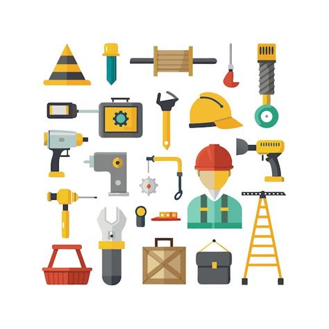 Premium Vector Construction And Tools Icons Set