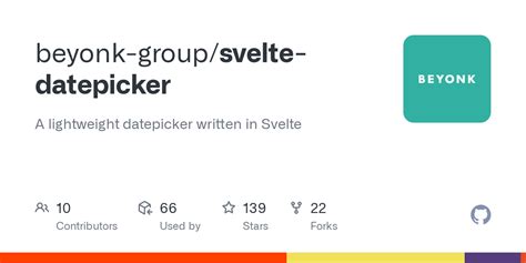 GitHub Beyonk Group Svelte Datepicker A Lightweight Datepicker Written In Svelte