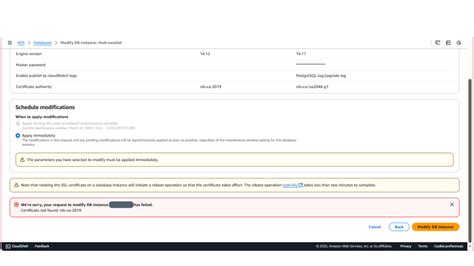 Fixing Ssl Certificate Issues During Aws Rds Minor Upgrade Opensourcedb