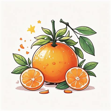 橙子的简笔画图片带颜色怎么画（汇总13张） 简笔画图片大全