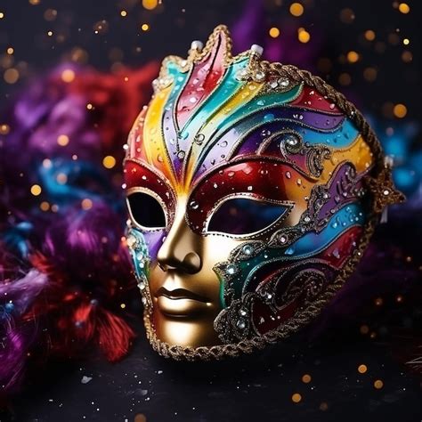 Premium Photo Photo Bright Multicolored Mask