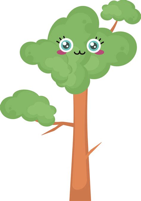 Tree With A Face Illustration Vector On White Background Vector Art At Vecteezy