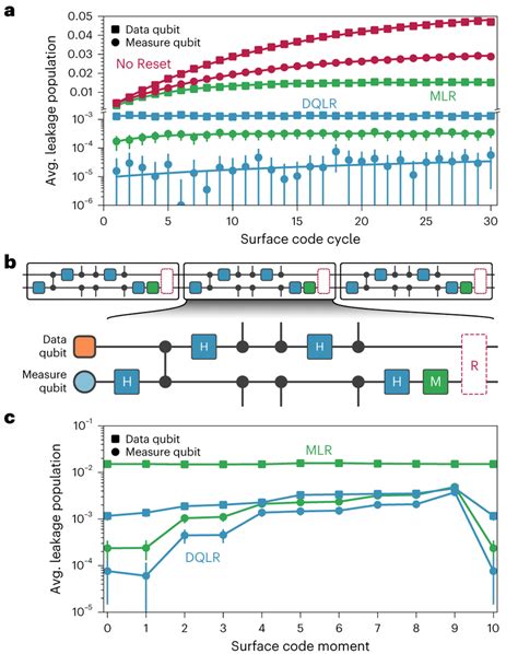 Leakage Population During Surface Code Execution A Average Leakage Download Scientific Diagram