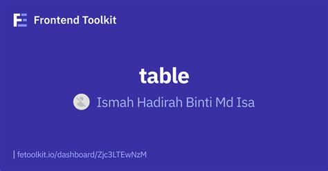 Table Frontend Toolkit