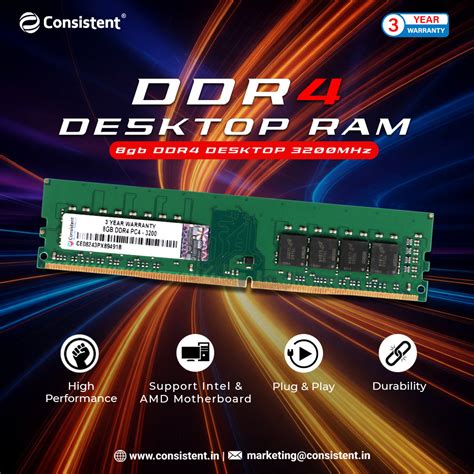 Consistent 8gb Ddr4 Ram 3200mhz Desktop Plug And Play No Additional D Consistent Store