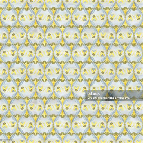 손으로 그린 수채화 러시아 전통 꽃 장식 완벽 한 패턴 파란색 배경에 고립되어 있습니다 일러스트레이션은 섬유 직물 스크랩북 및 기타 인쇄 제품에 사용할 수 있습니다 0명에