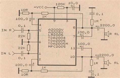 Schematic Audio Amplifier With Ic Tda2004 Circuit2017