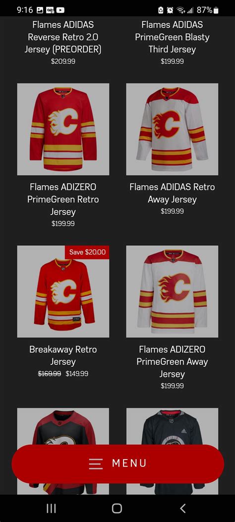 what the primary difference between 199 flames retro and the breakaway retro r calgaryflames