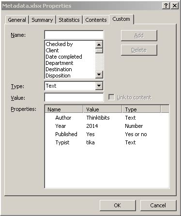Read Write Metadata Excel POI Example ThinkTibits