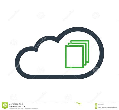 Cloud Computing And Documents Stock Vector Illustration Of Move Note 87326512