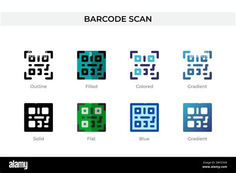 Barcode Scan Icon In Different Style Barcode Scan Vector Icons