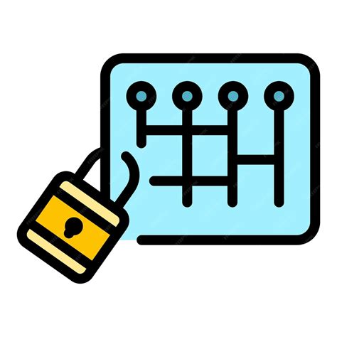 Premium Vector Cipher Lock Icon Outline Cipher Lock Vector Icon Color Flat Isolated