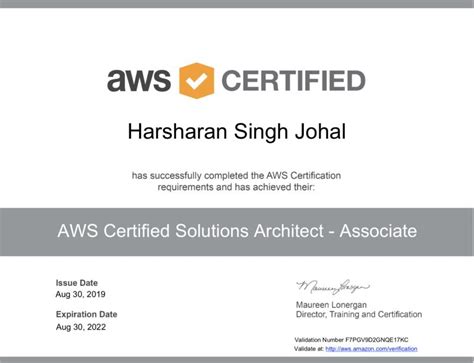 Harsharan Singh Johal On Linkedin Awscertification Solutionarchitect