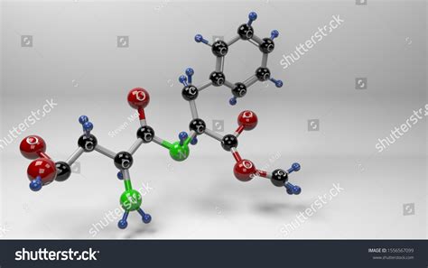Aspartame Molecule Illustration Molecular Structure Aspartame Stock Illustration