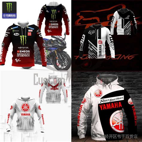 【customfashion】เสื้อแจ็กเก็ตกันหนาวลําลอง มีฮู้ด พิมพ์ลายโลโก้ Yamaha 3d แฟชั่นฤดูใบไม้ผลิ และ